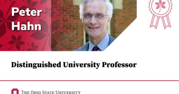 Hahn Named Distinguished University Professor | Mershon Center for ...